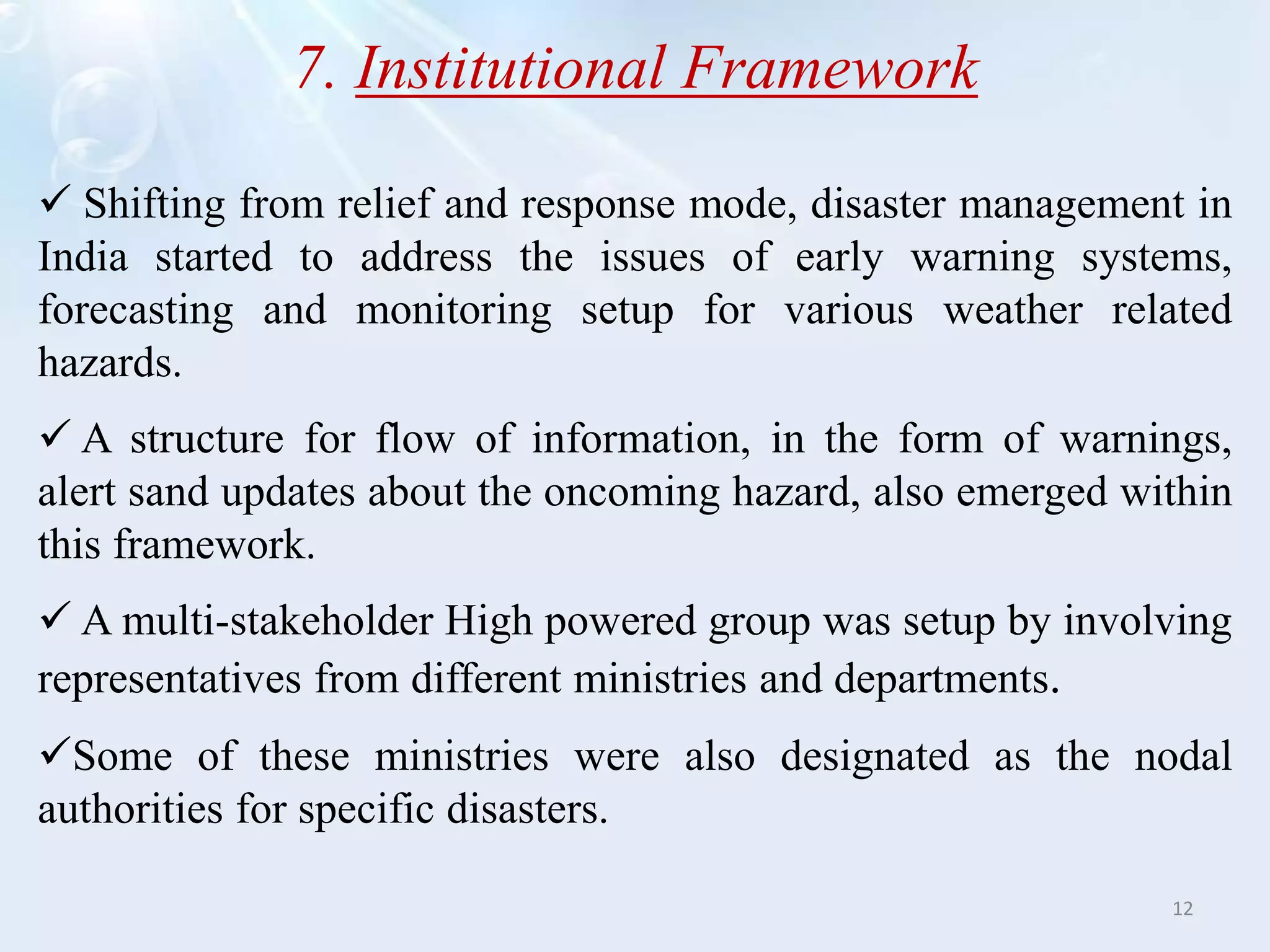 Disaster Management In INDIA. | PPTX