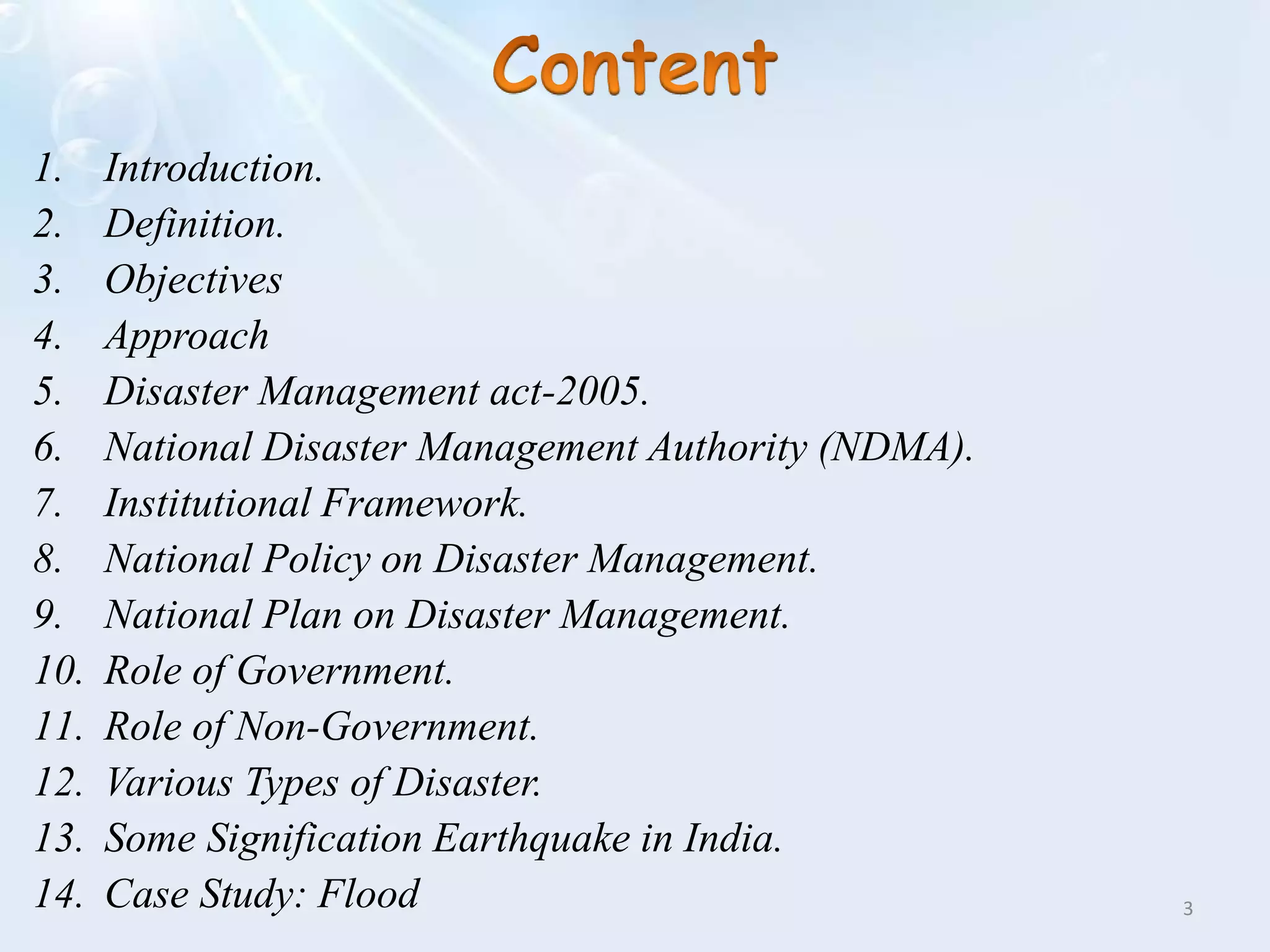 Disaster Management In INDIA. | PPTX