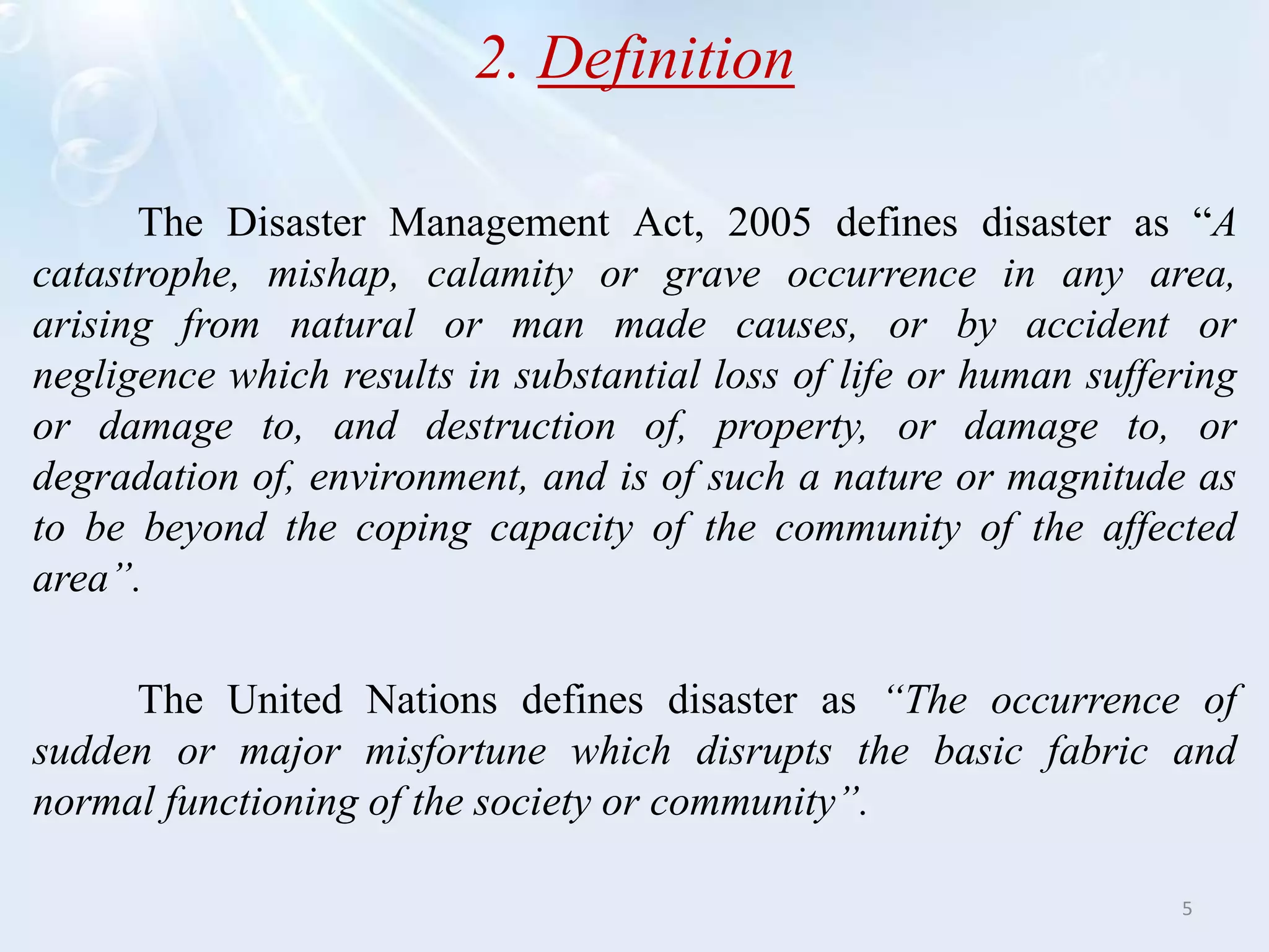Disaster Management In INDIA. | PPTX