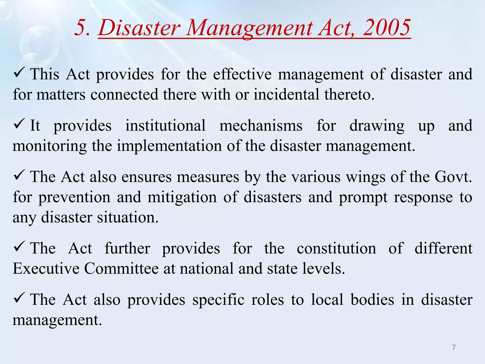 Disaster Management In INDIA. | PPTX