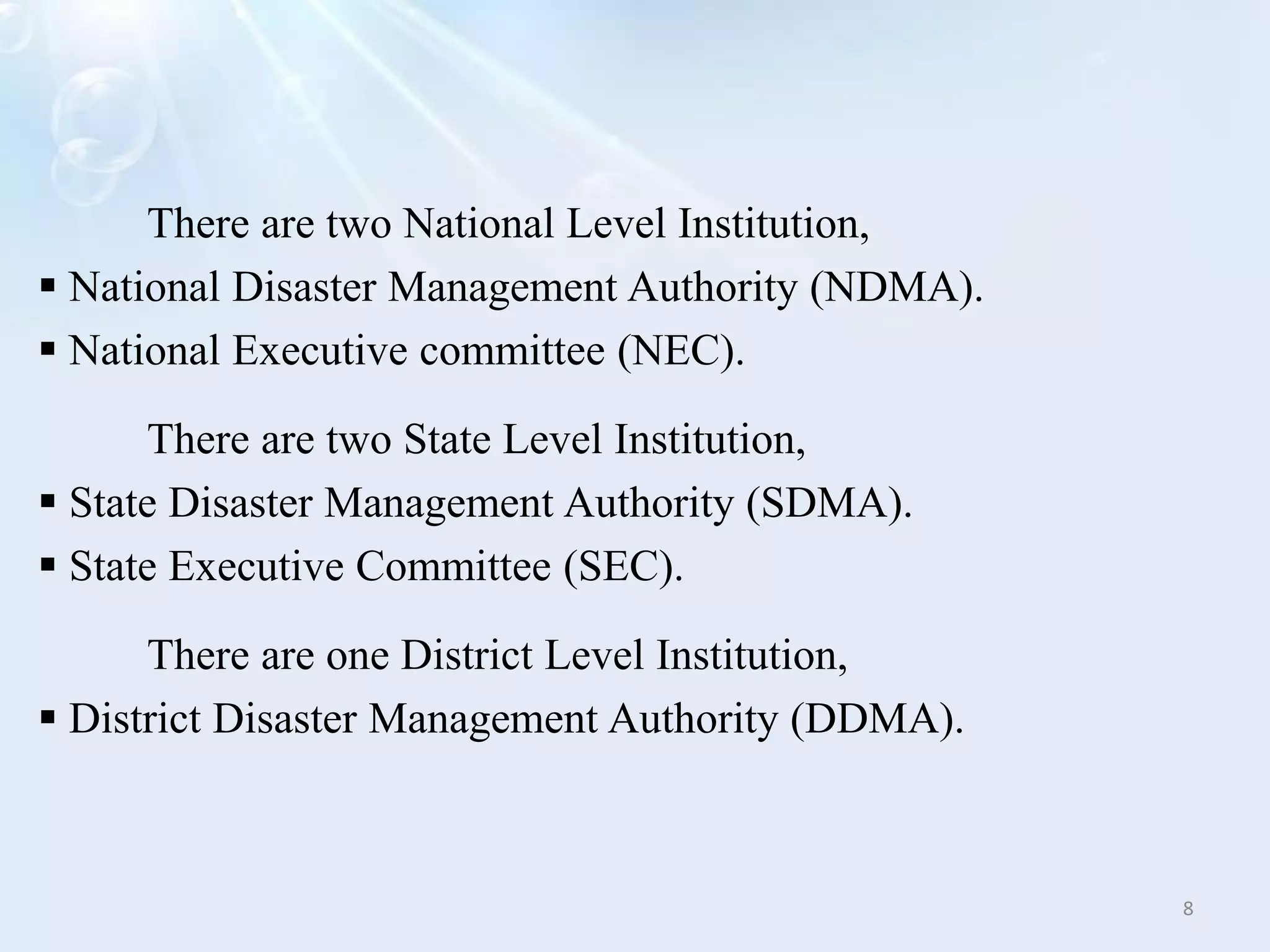 Disaster Management In INDIA. | PPTX