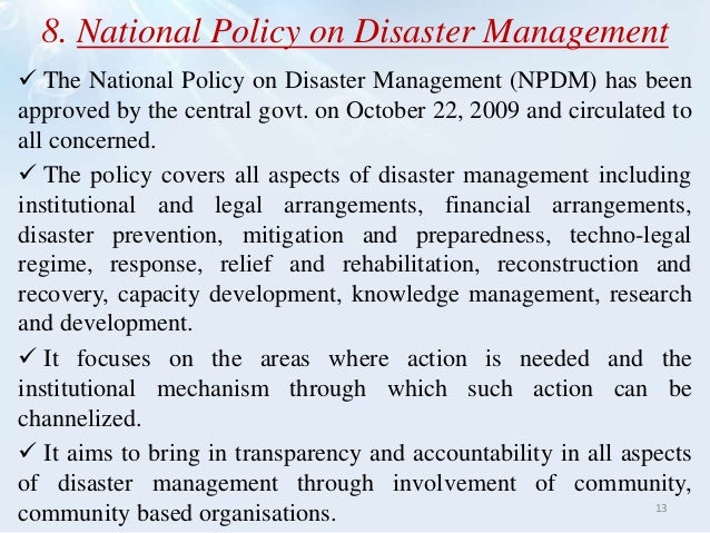 Disaster Management In INDIA.