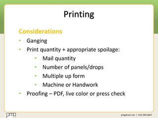 DM 101 - PMG - Direct Mail Production Management | PPTX