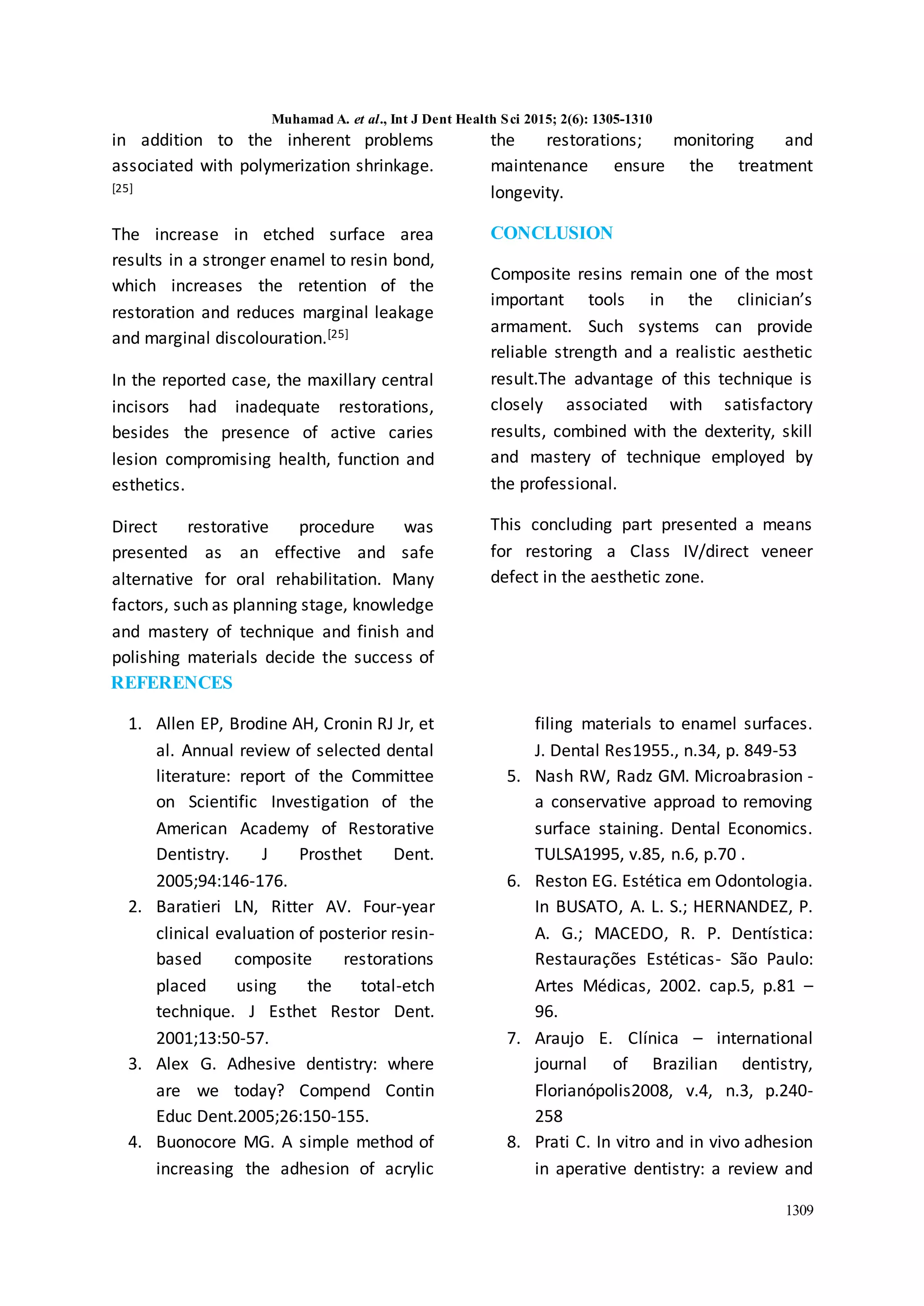 Step-by-Step Approaches for Anterior Direct Restorative | DOCX