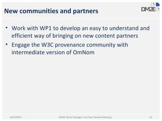 Workpackage 4 Presentation at DM2E Project Meeting 3, London | PPT | Desktop Publishing ...