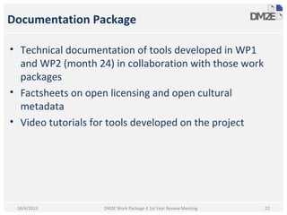 Workpackage 4 Presentation at DM2E Project Meeting 3, London | PPT | Desktop Publishing ...