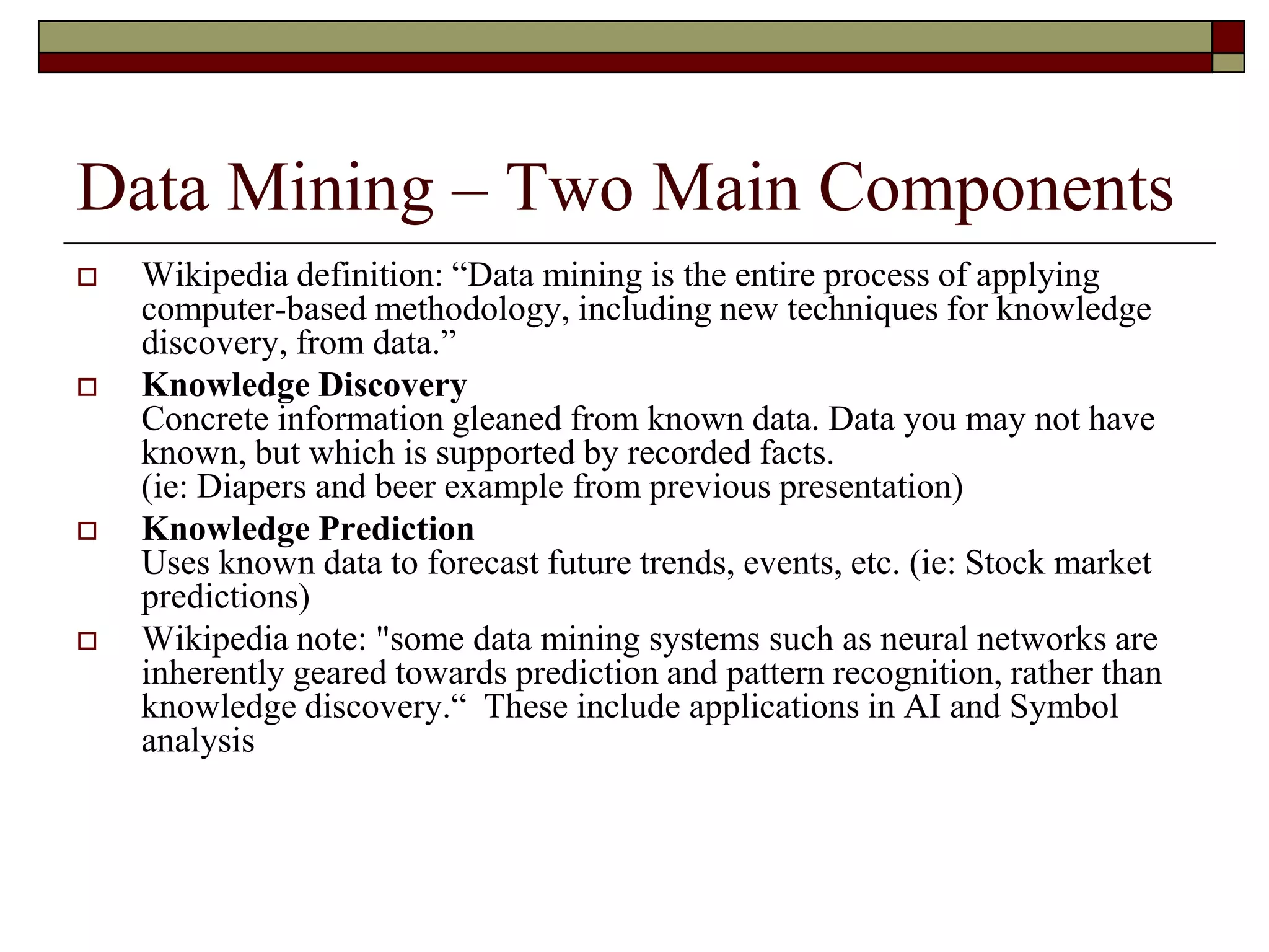 Data Mining | PPT