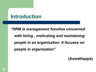 Introduction to Human Resource Management | PPTX