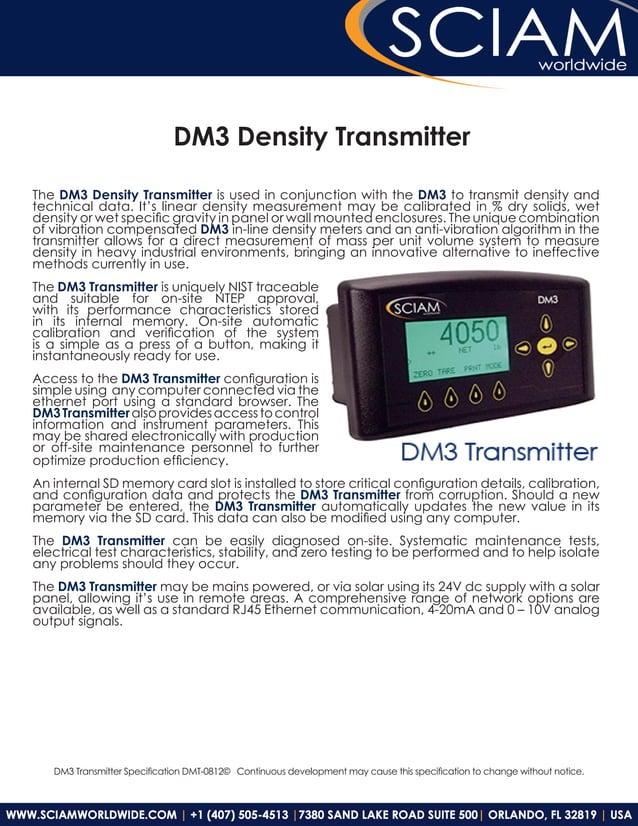 Dm3 transmitter datasheet v4.0 | PDF