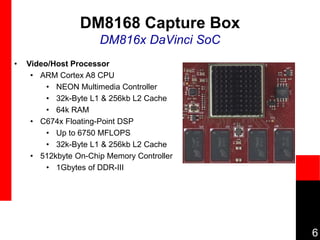 DaVinci DM8168 SuperHD Image Capture Solution | PPTX | Computer Peripherals | Computing