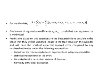 Linear Regression for Data Mining Application | PPT