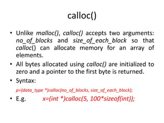 Dynamic Memory Allocation(DMA) | PPT