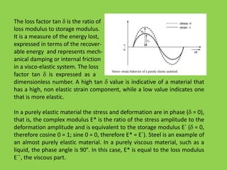 Dynamic Mechanical Analysis | PPTX