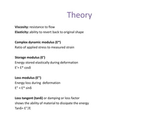 Dynamic mechanical analysis (DMA) | PPTX