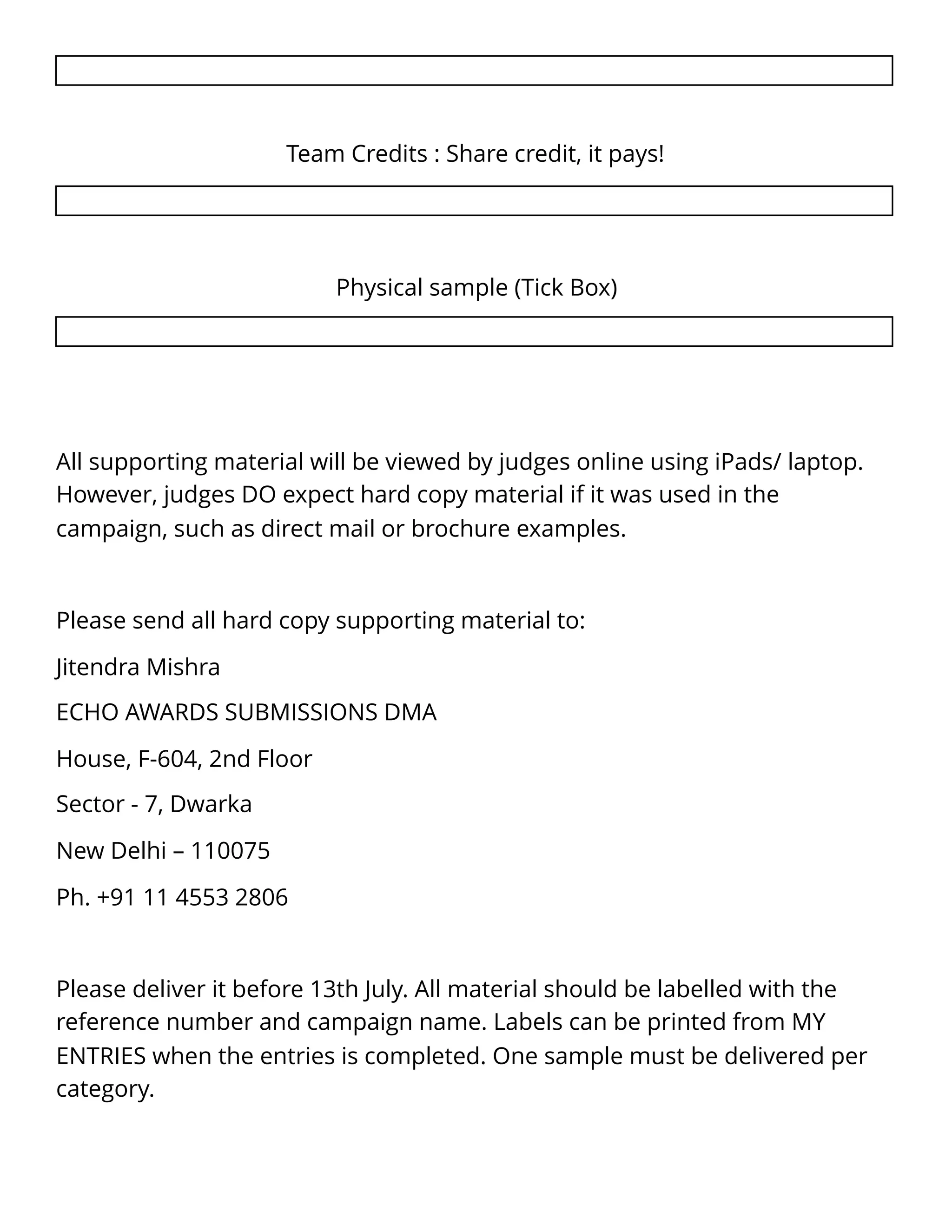 DMA ASIA ECHO Awards Submission Form | PDF