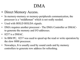 dma controller Direct Memory Access,The 8237 DMA Controller dma | PPTX