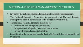 The Disaster Management Act, 2005- Basic features | PPTX