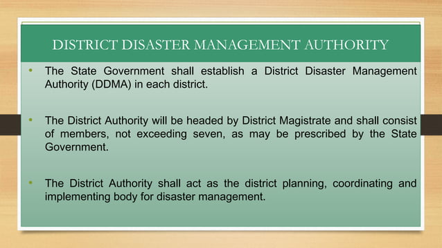 The Disaster Management Act, 2005- Basic features | PPTX