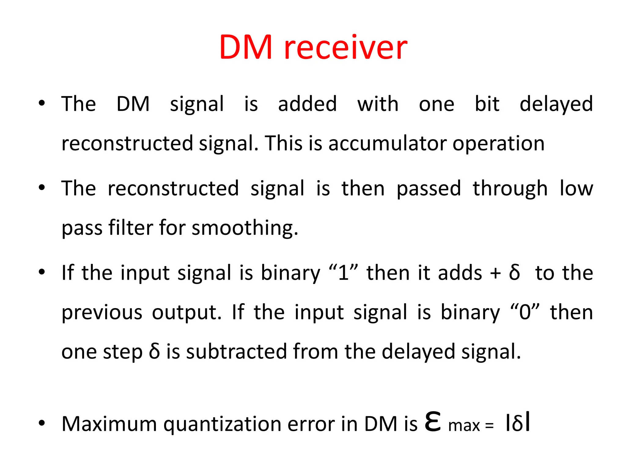 Delta Modulation And Adaptive Delta M Pptx