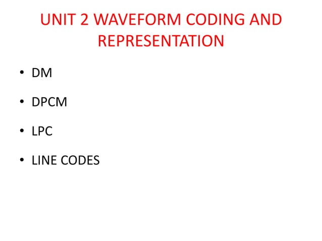 Delta Modulation & Adaptive Delta M.pptx | Digital Audio | Computer Software and Applications