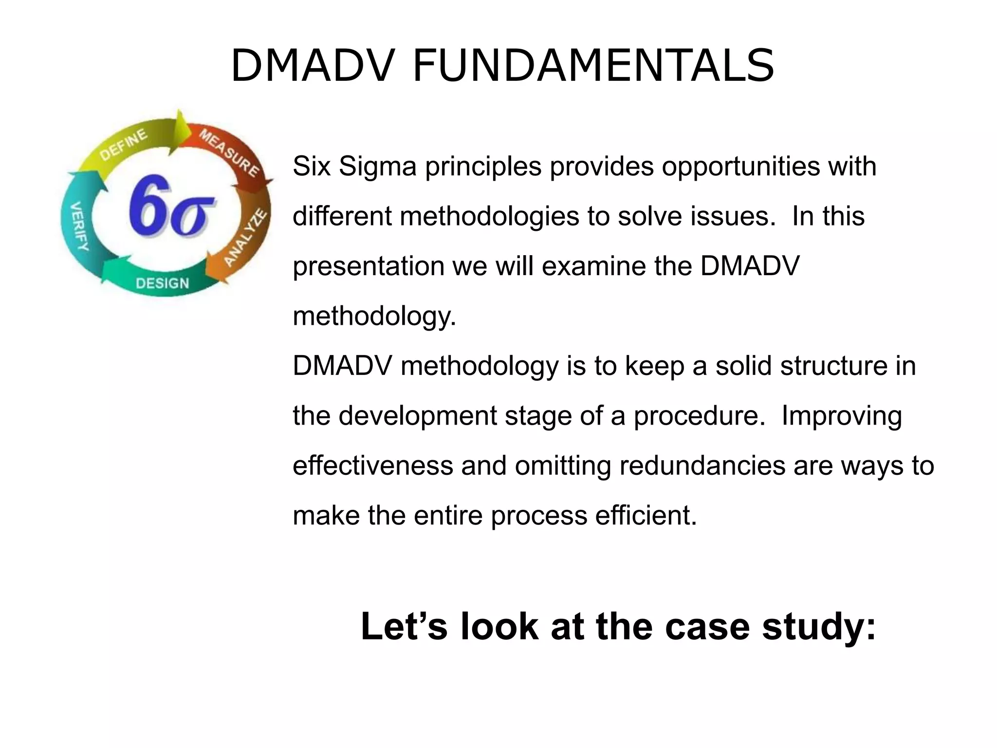 Six Sigma – DMADV Methodology | PPTX