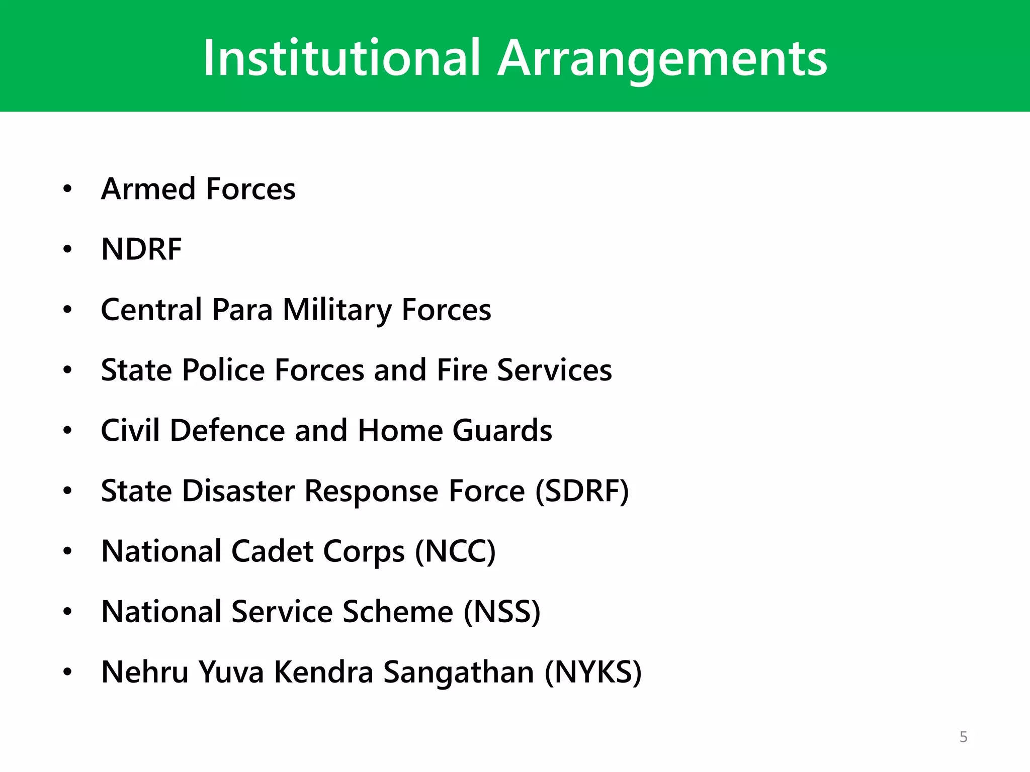 Role of Armed Forces & others in Disaster Management | PPTX