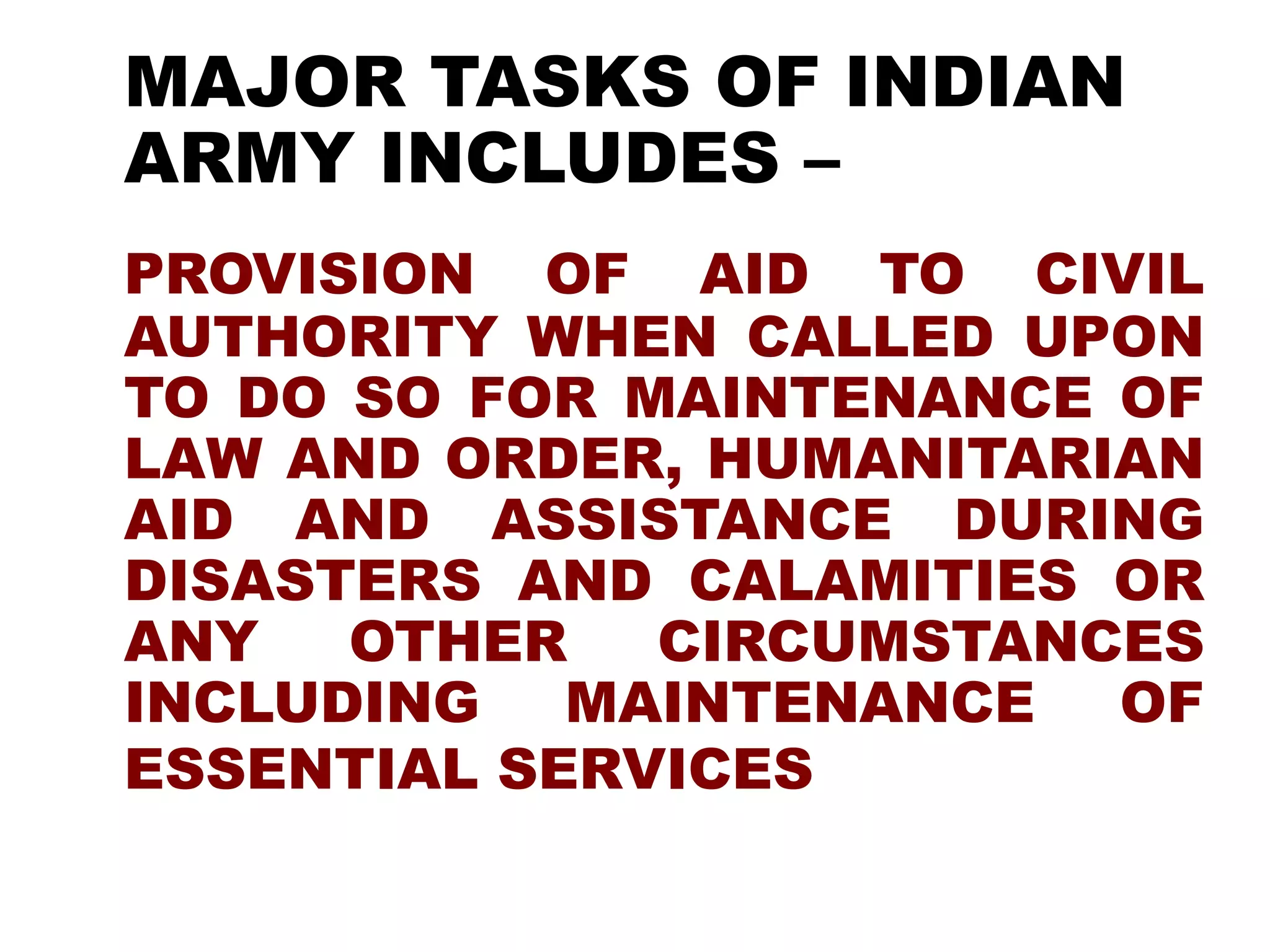 Role of Armed Forces & others in Disaster Management | PPTX