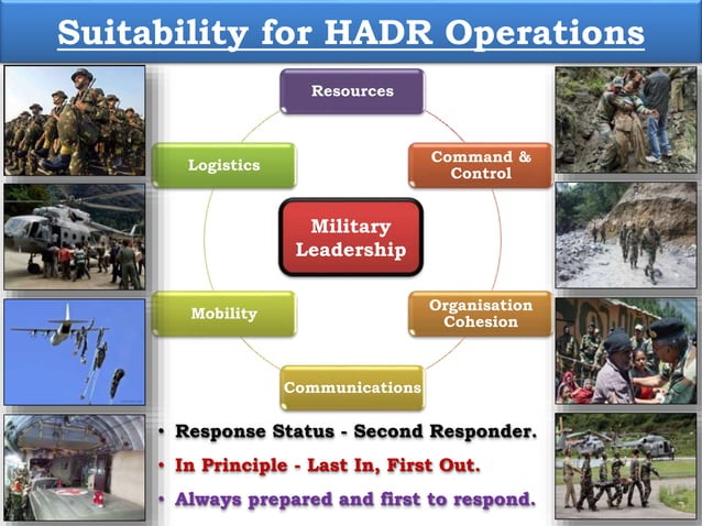 Role of Armed Forces & others in Disaster Management | PPTX | Defense ...