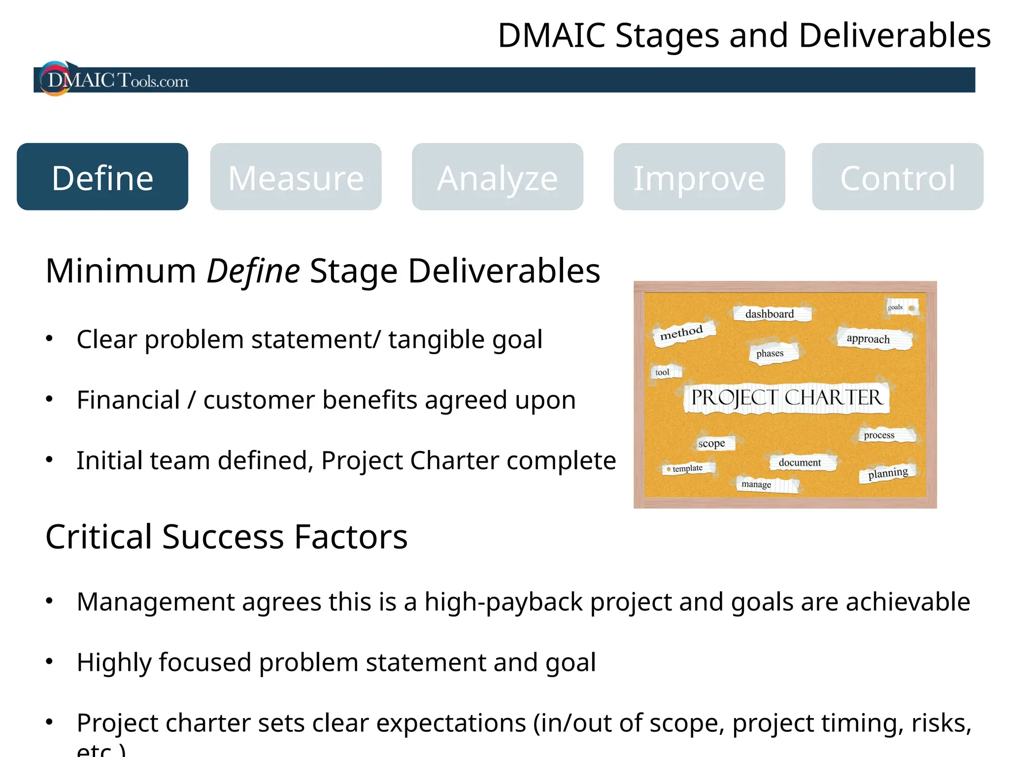 An overview of DMAIC-Overview powerpoint | PPTX