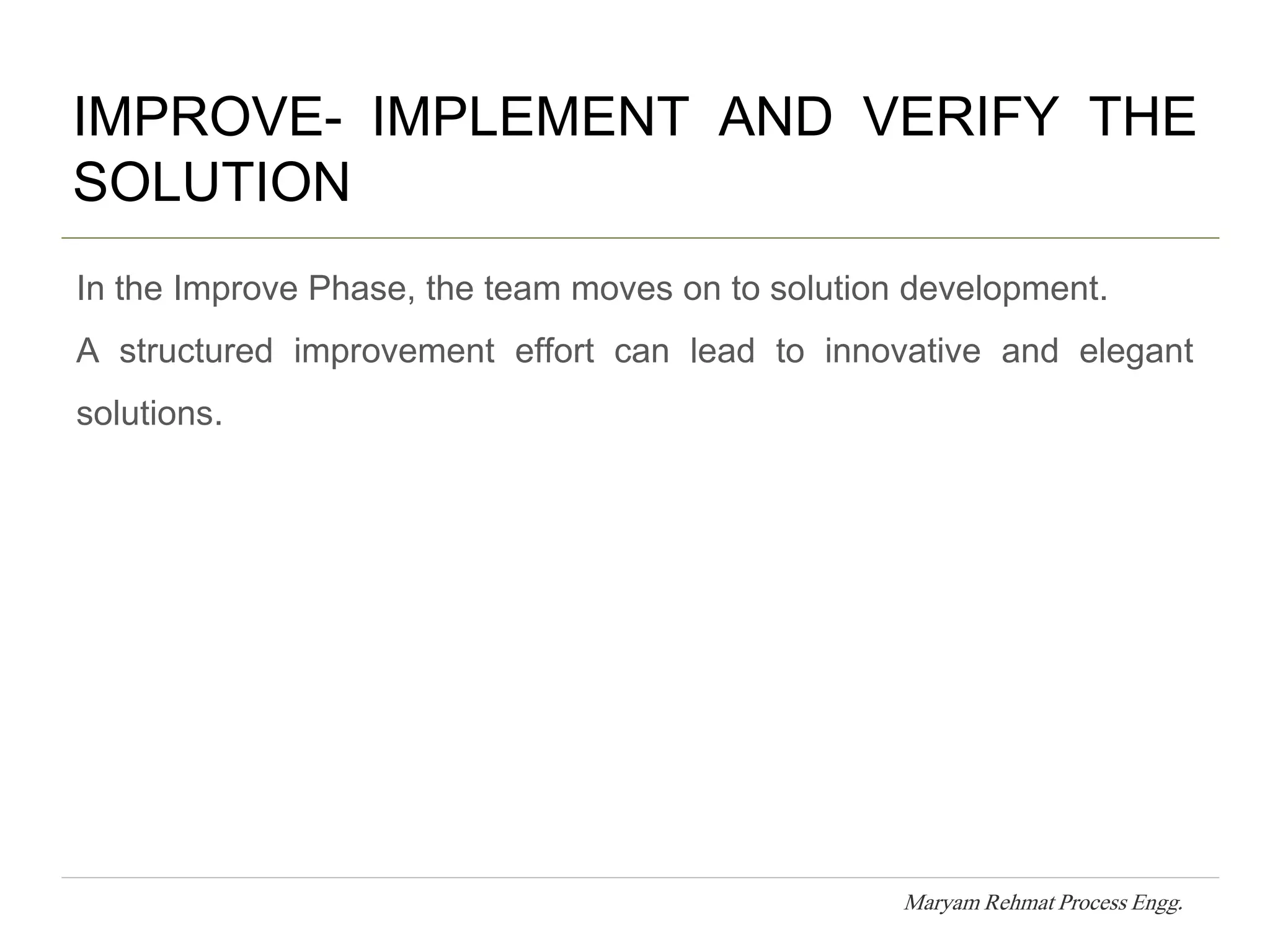DMAIC-Six sigma process Improvement Approach | PDF