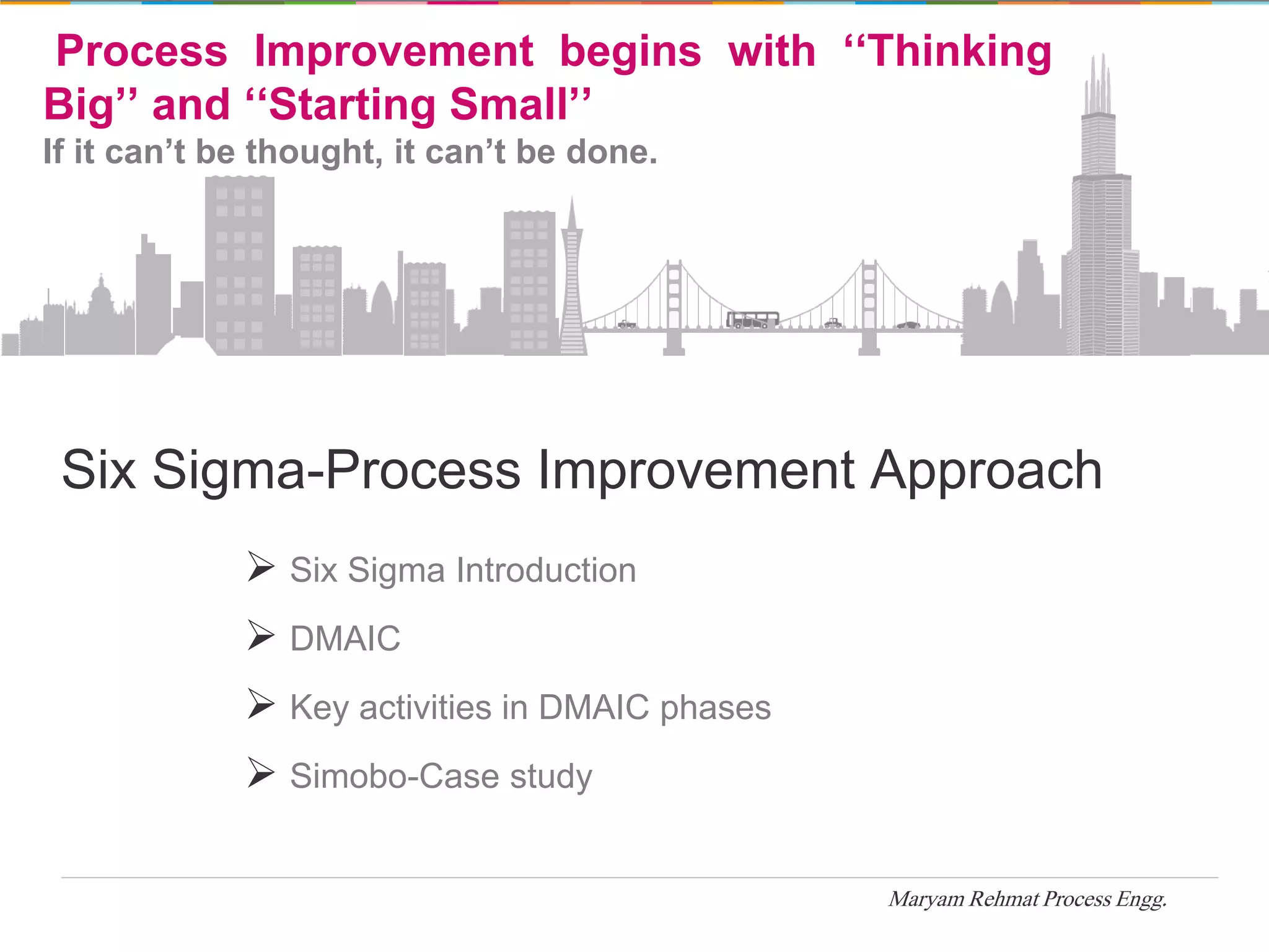 DMAIC-Six sigma process Improvement Approach | PDF