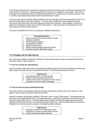 Six Sigma DMAIC Case Study | PDF