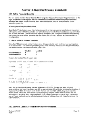 Six Sigma DMAIC Case Study | PDF