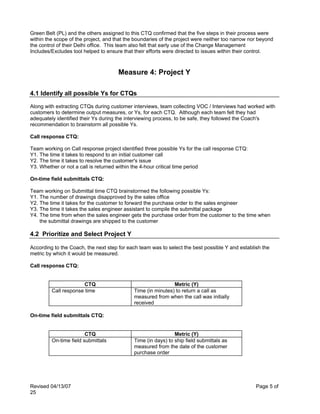 Six Sigma DMAIC Case Study | PDF