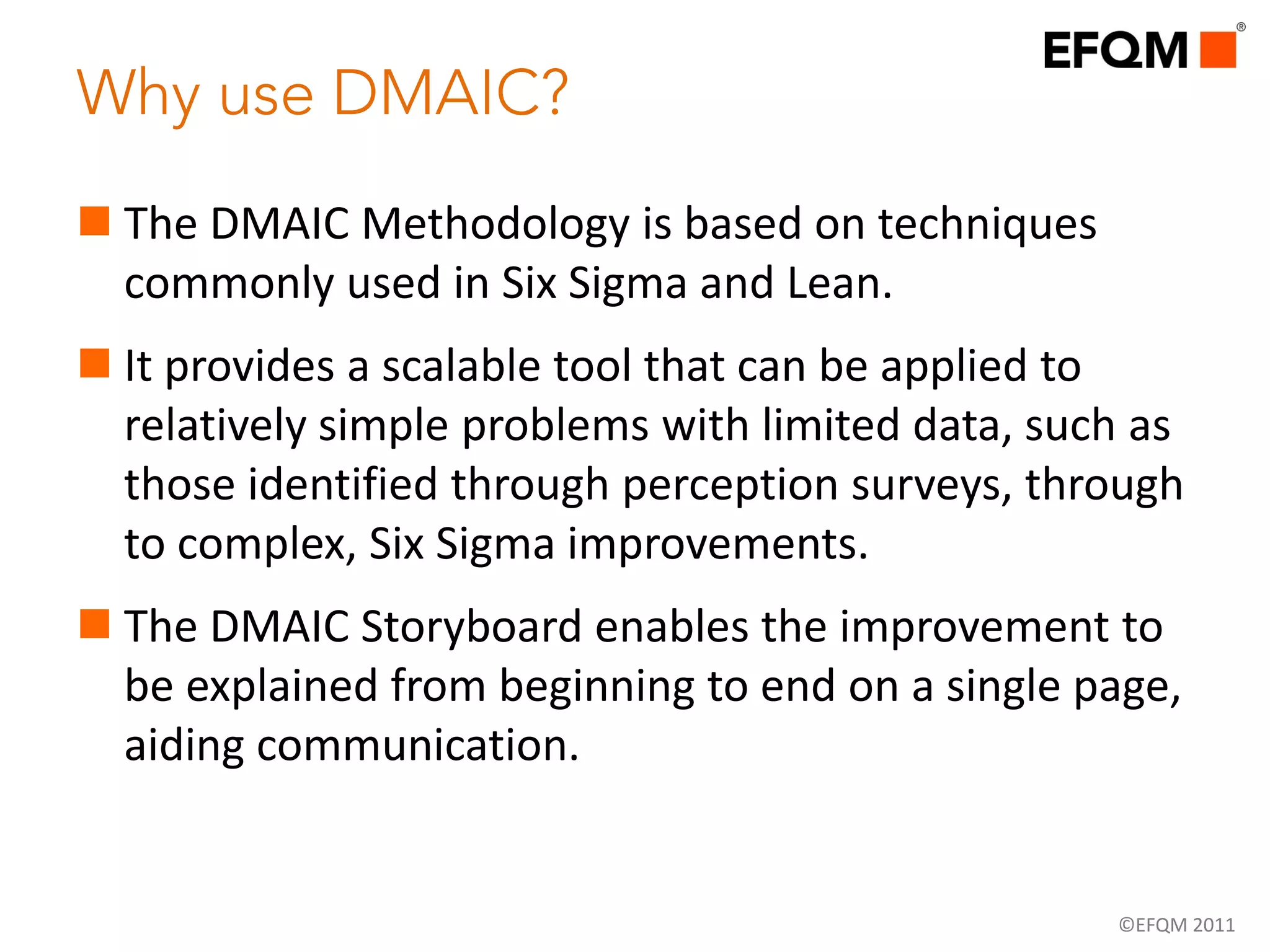 DMAIC for sharing | PDF | Business | Business and Finance