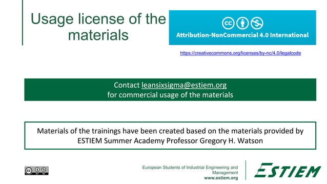 DMAIC Recap - ESTIEM Lean Six Sigma Green Belt Course | PPT