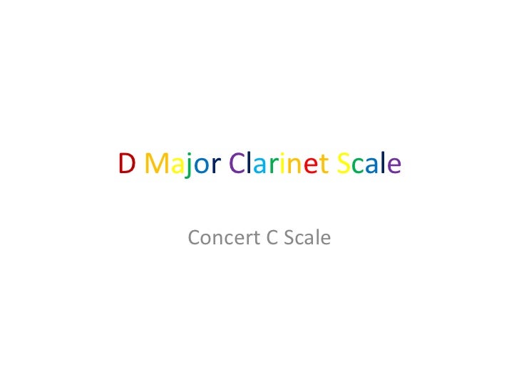 What scale is the concert d flat major scale for clarinet - lahahi