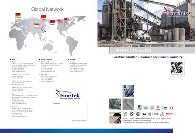 FineTek (Taiwan) Instrumentation Solutions for Cement Industry | PPT
