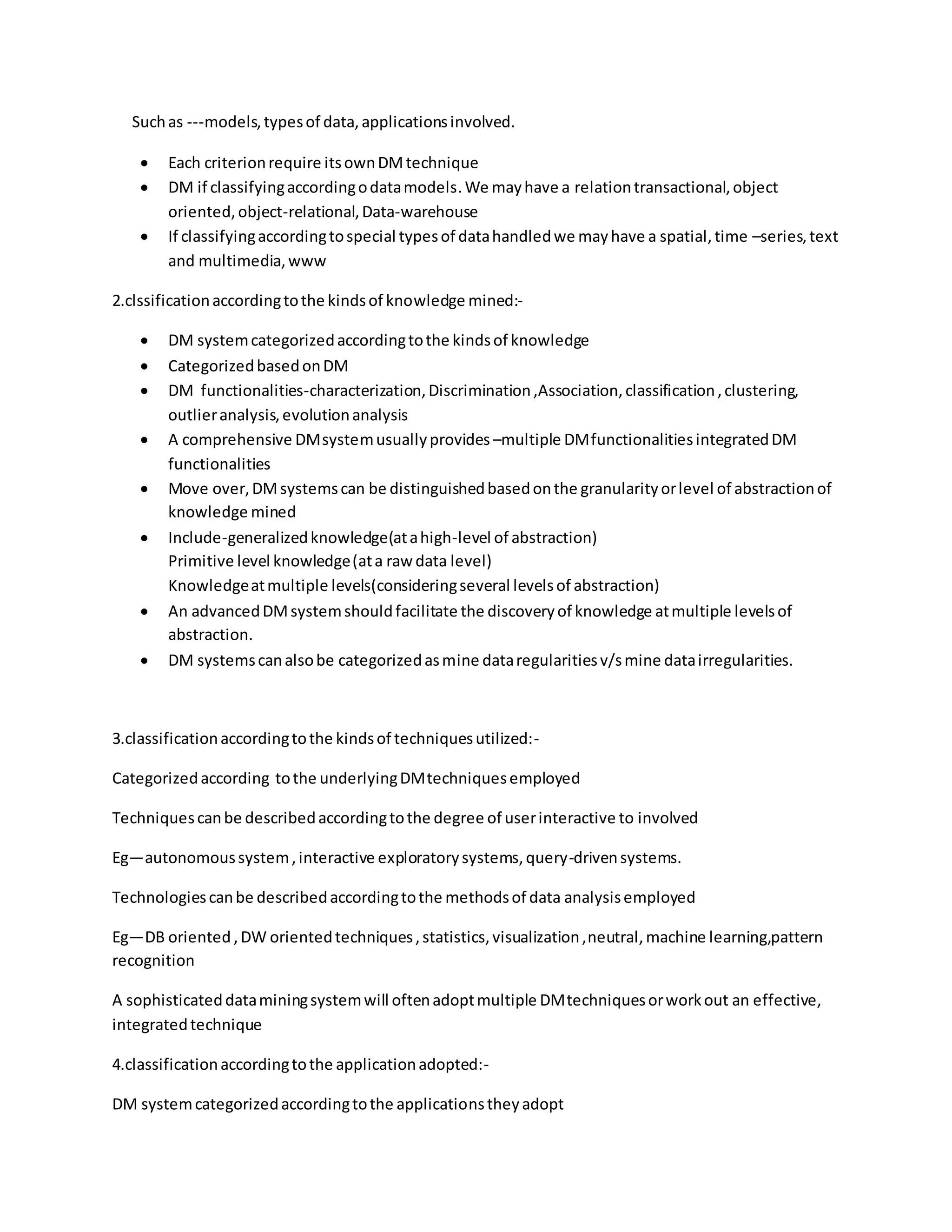 Dm and dw | DOCX | Databases | Computer Software and Applications