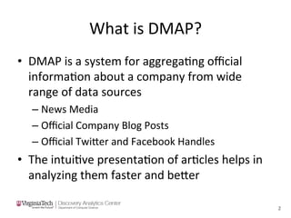 DMAP: Data Aggregation and Presentation Framework | PPT