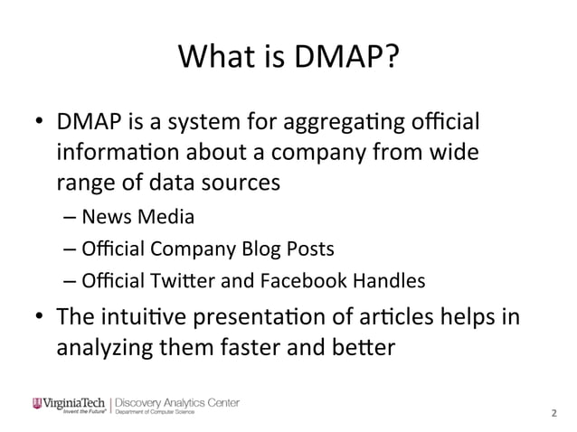 DMAP: Data Aggregation and Presentation Framework | PPT
