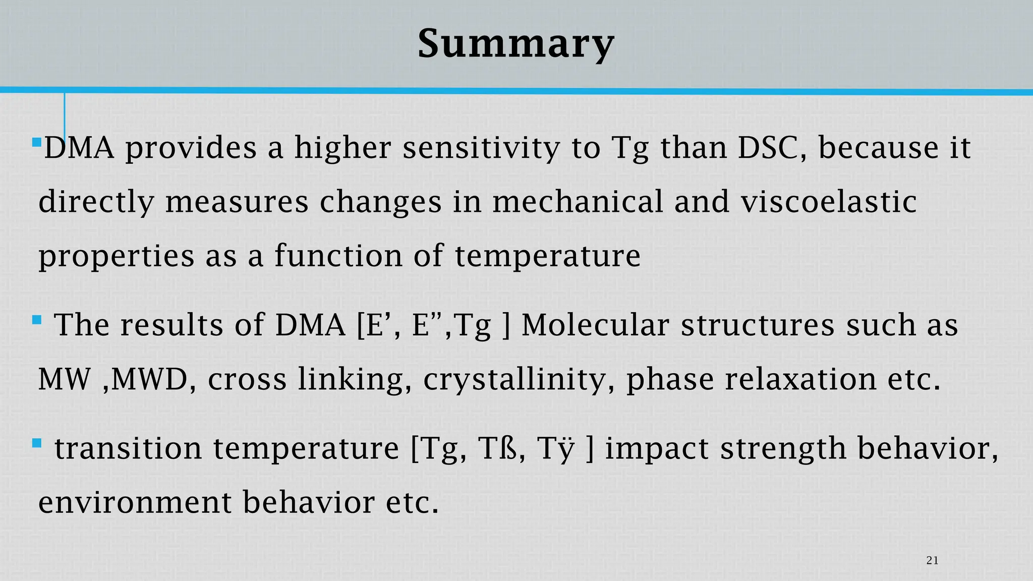 Fiber Characterization-Using Dynamic Mechanical Analysis (DMA) | PPTX