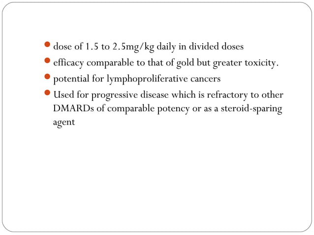 Dmards | PPT | Bone and Joint Conditions | Diseases and Conditions