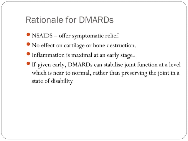 Dmards | PPT | Bone and Joint Conditions | Diseases and Conditions