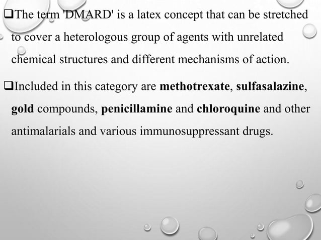 Dmards | PPTX | Digestive Disorders | Diseases and Conditions