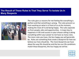 Do Not Create Too Many Rules | Too many rules hold you back | PPT