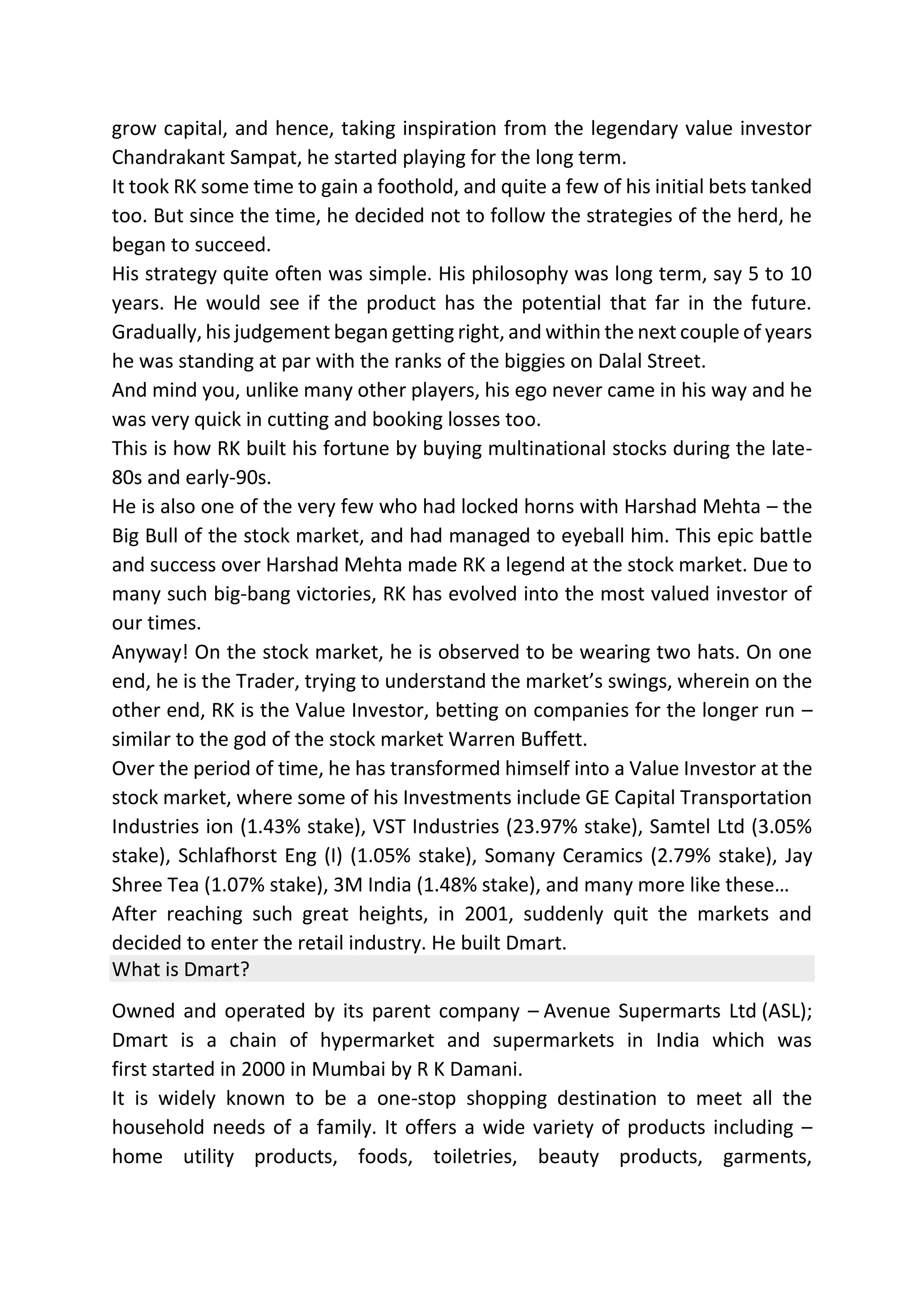 Dmart marketing strategy | PDF
