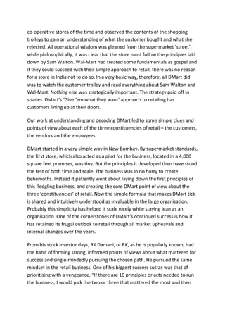 Dmart marketing strategy | PDF