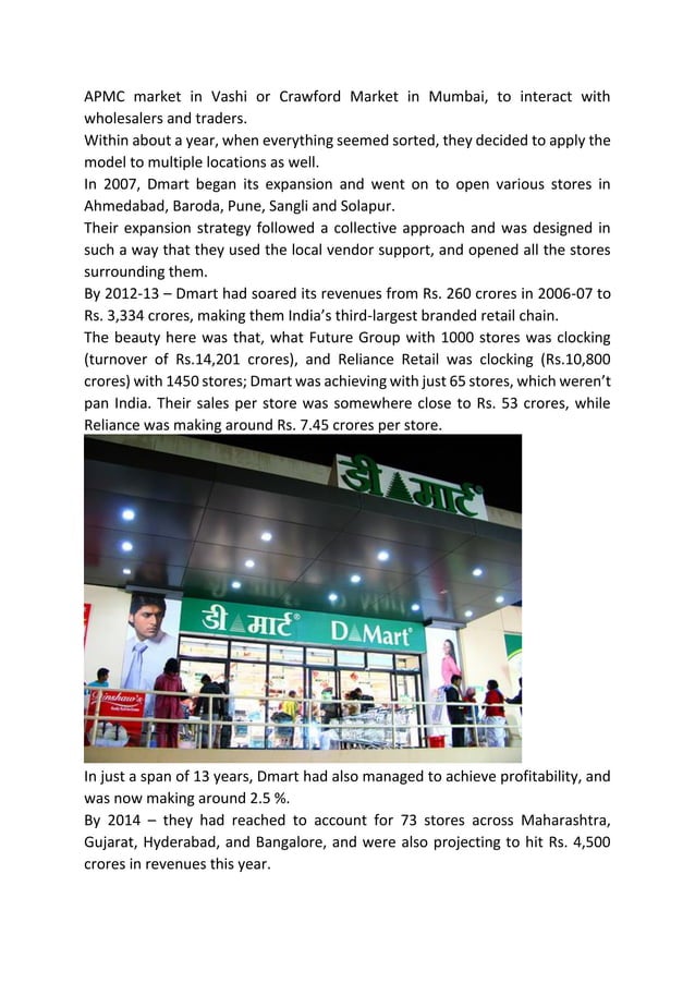 Dmart marketing strategy | PDF | Retail Industry | Industries