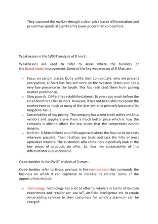 Dmart marketing strategy | PDF
